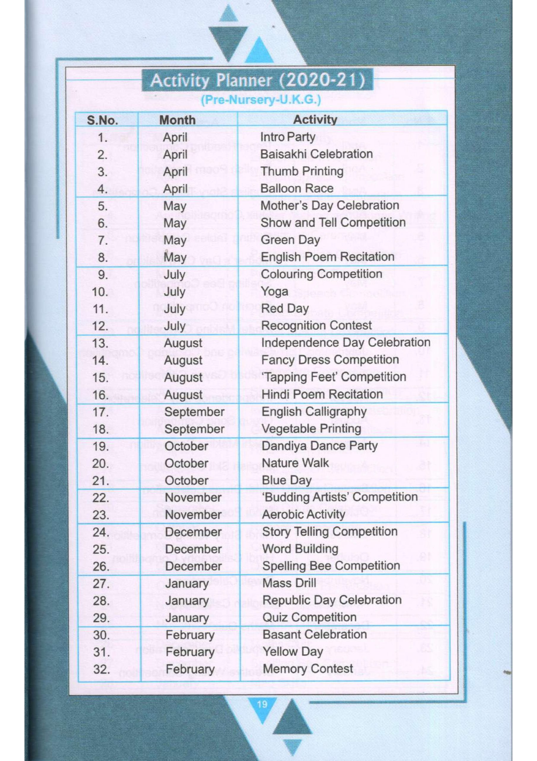 Calendar – SANT PRANPAL SINGH CONVENT SCHOOL