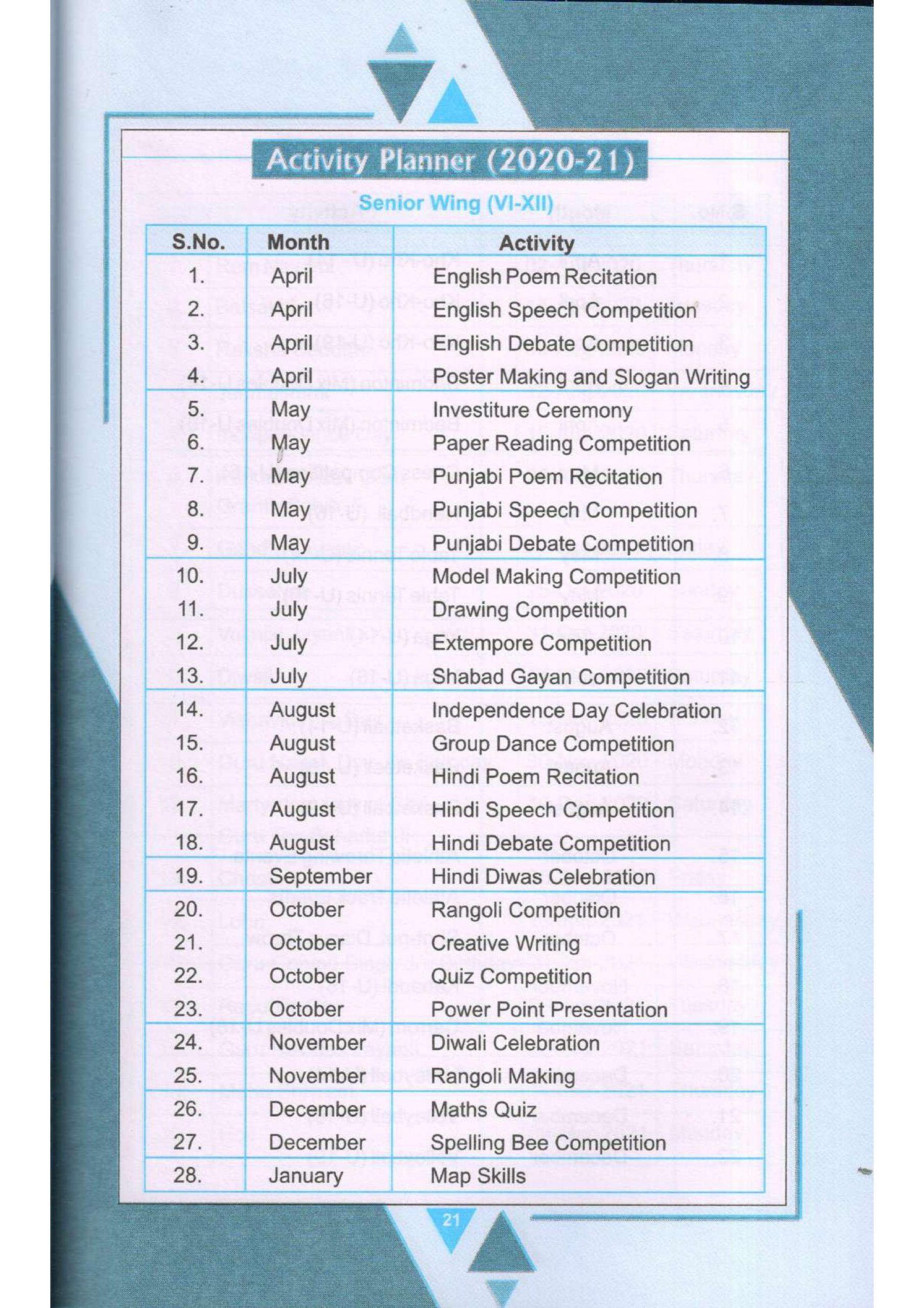 Calendar – SANT PRANPAL SINGH CONVENT SCHOOL